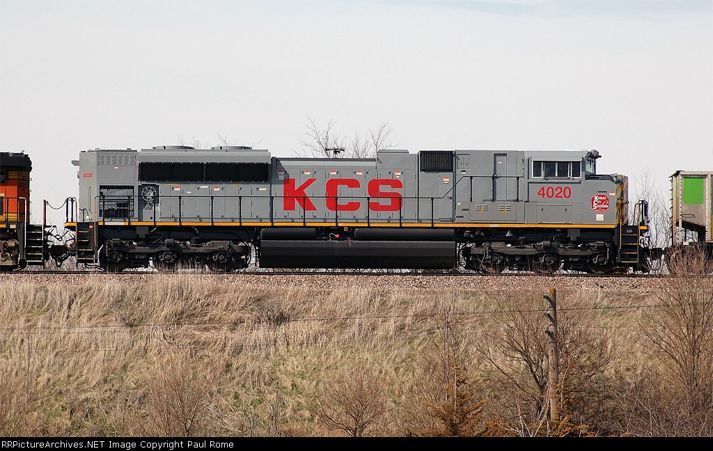 KCS 4020, SD70ACe works on the BNSF westbound